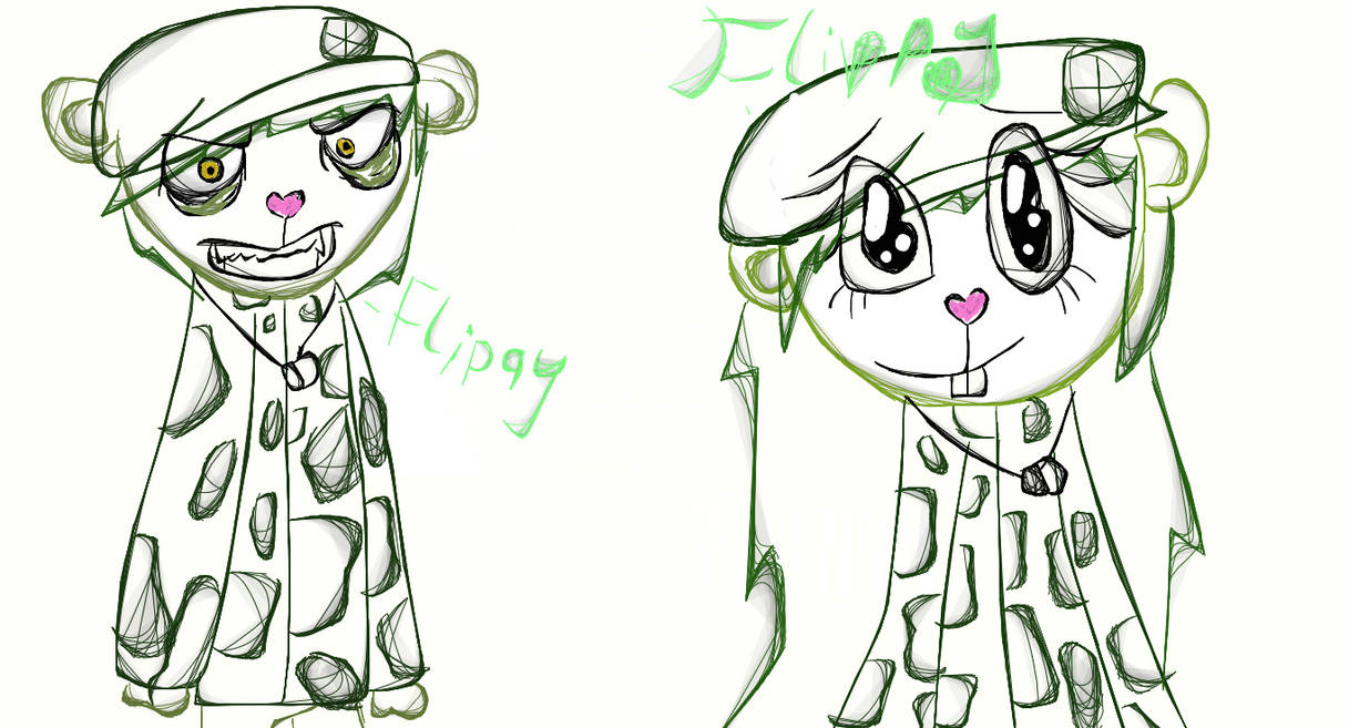 Drawing of Flippy and Flipqy :D by flippyhurricanedash on DeviantArt