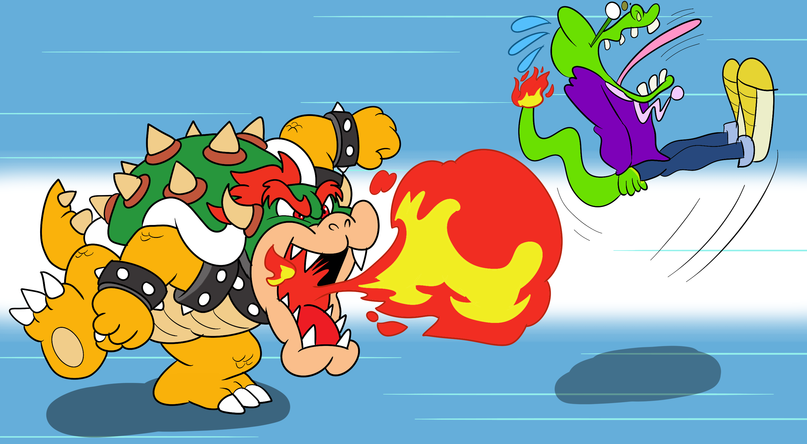 Bowser breath the fire on Jolly by Jolly-villevillage on DeviantArt