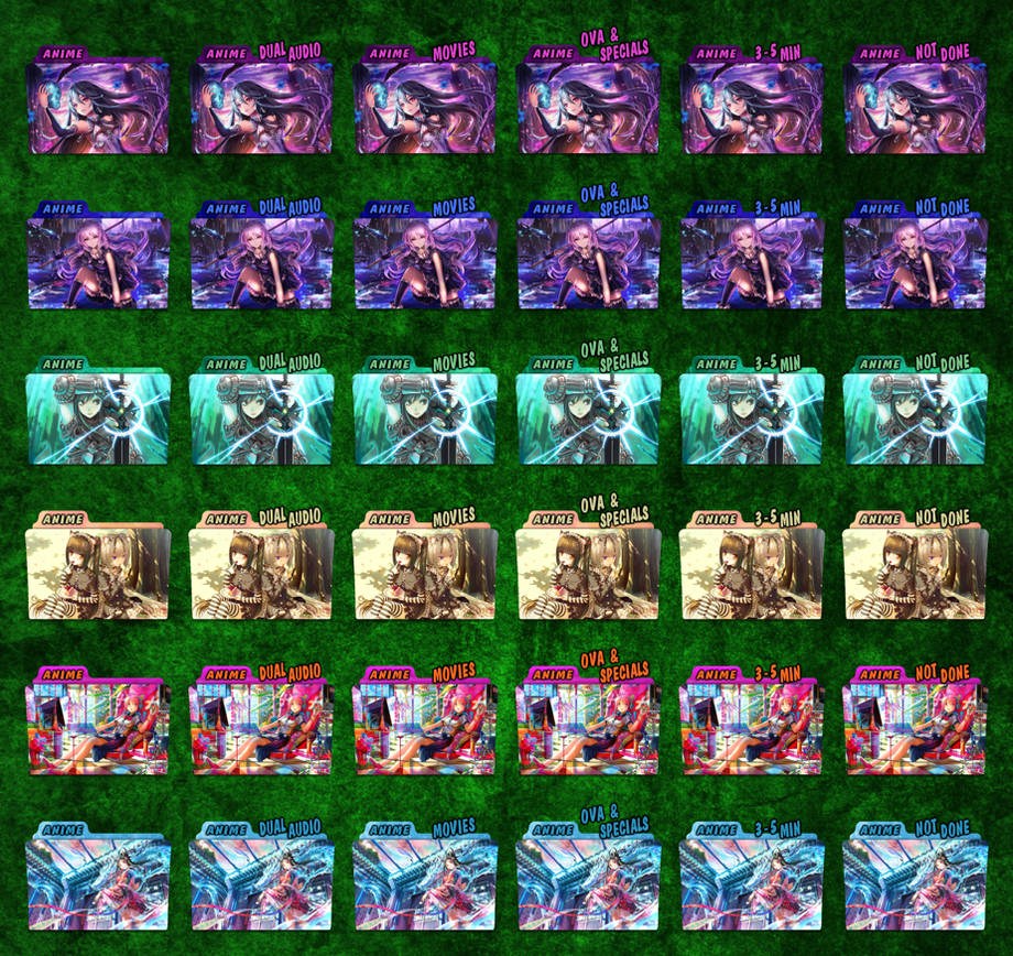 ANIME ICO-PACK 10 (Anime Main Folder) by SinnoNoaru on DeviantArt