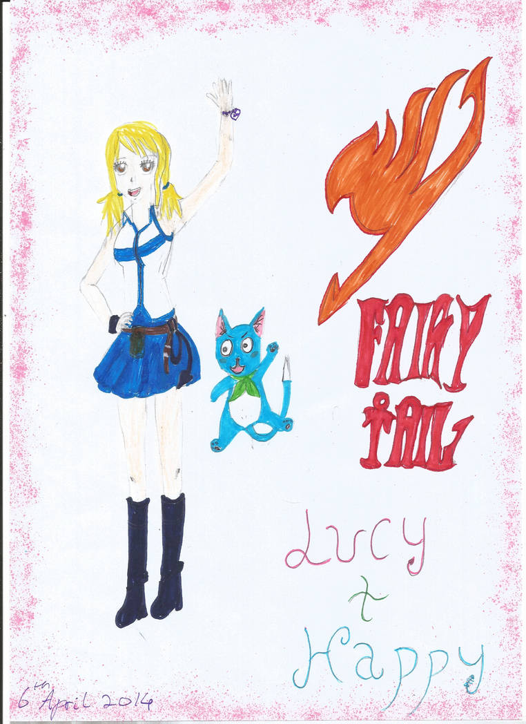 Fairy Tail: Lucy + Happy !!! by PurpleSloth27 on DeviantArt
