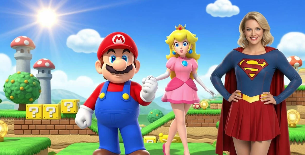 Supergirl meets Mario world by supergirlfanbase on DeviantArt