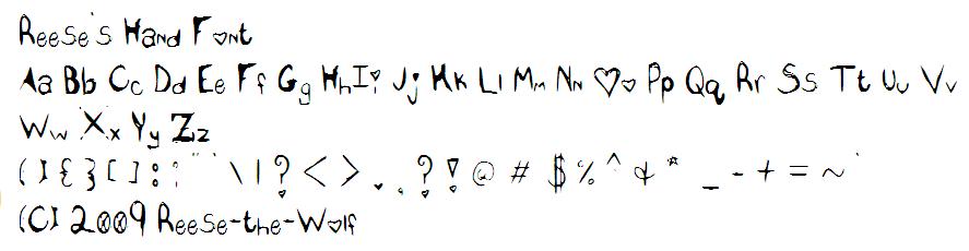 Reese's Handwriting Font by reese-the-wolf on DeviantArt