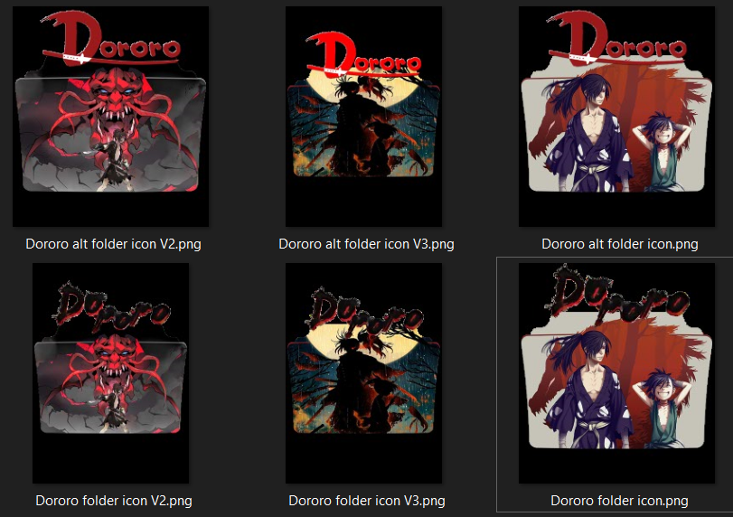 Dororo folder icons pack by sithshit on DeviantArt