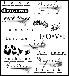 text brushes by pinklilies on DeviantArt