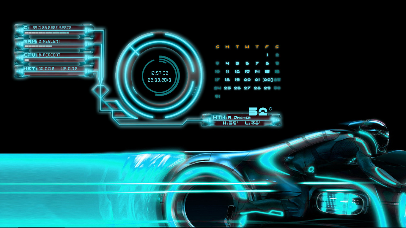 Tron System Widget for xwidget (Edited) by Jimking on DeviantArt