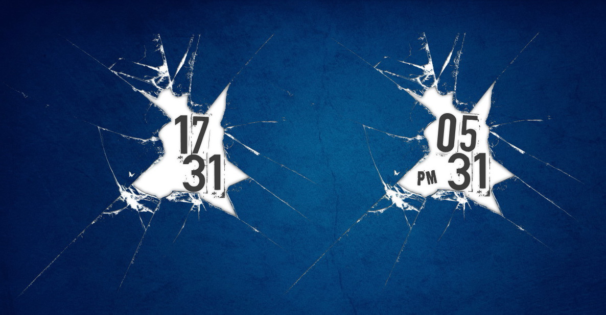 Broken Glass Clock White for xwidget by Jimking on DeviantArt