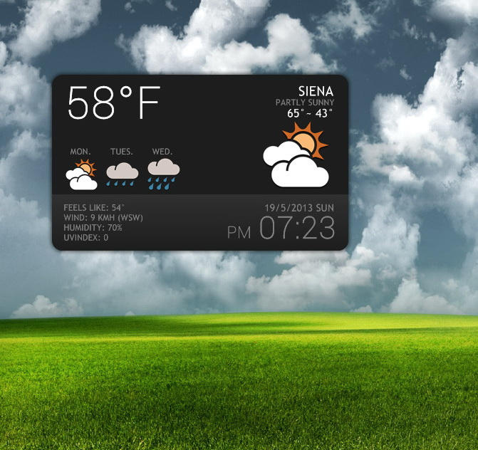 Elegant Clock Weather Mini for xwidget by Jimking on DeviantArt
