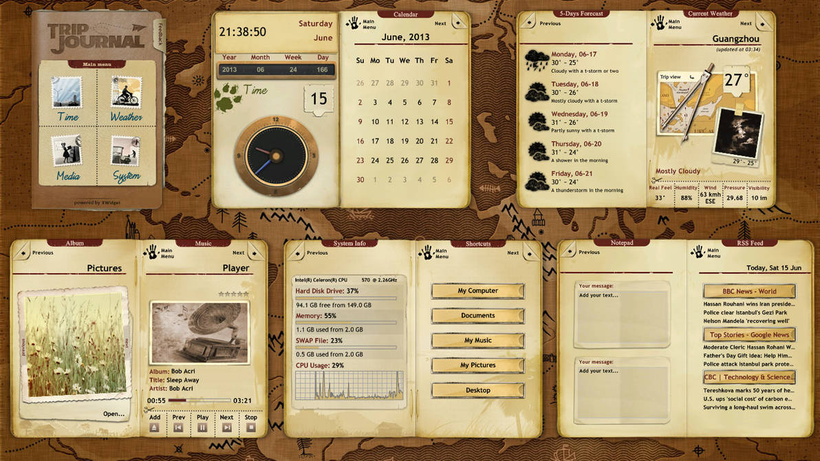 Trip Journal Widget for xwidget by Jimking on DeviantArt