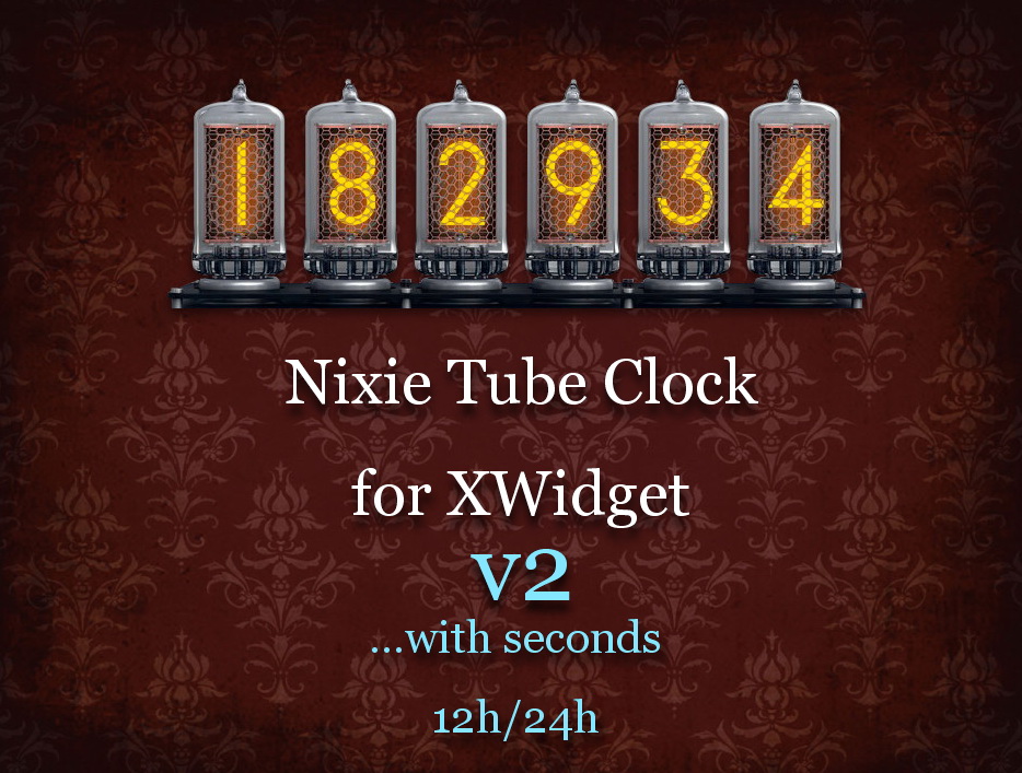 Nixie Tube Clock HD v2 for xwidget by Jimking on DeviantArt