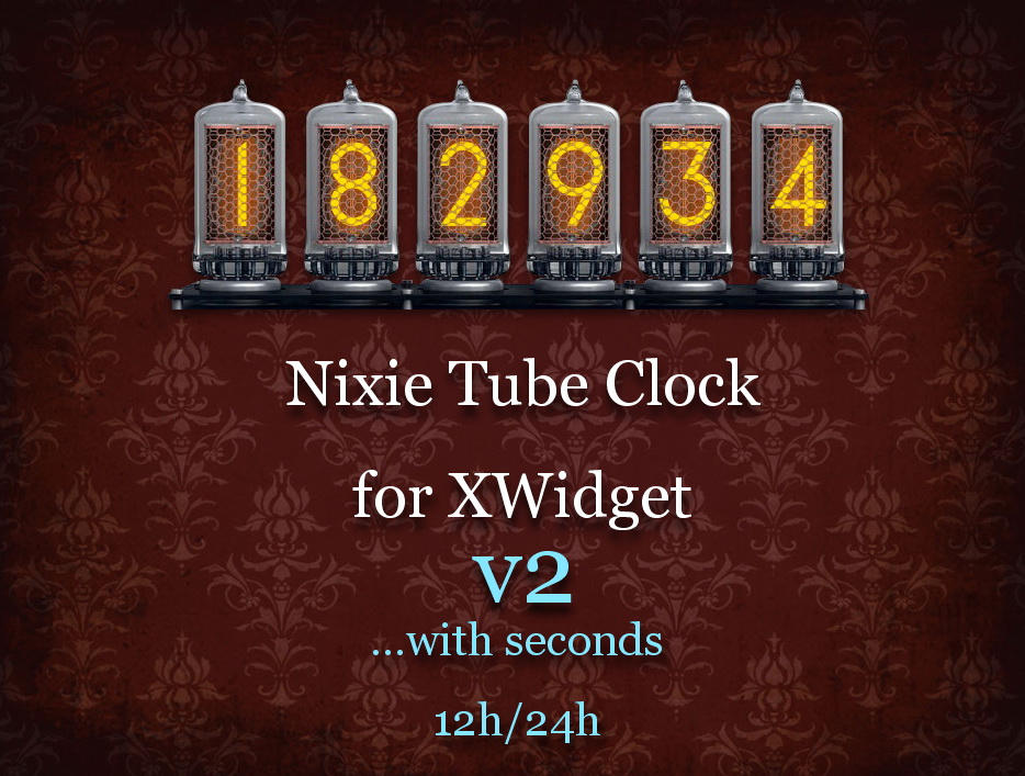 Nixie Tube Clock HD v2 for xwidget by Jimking on DeviantArt