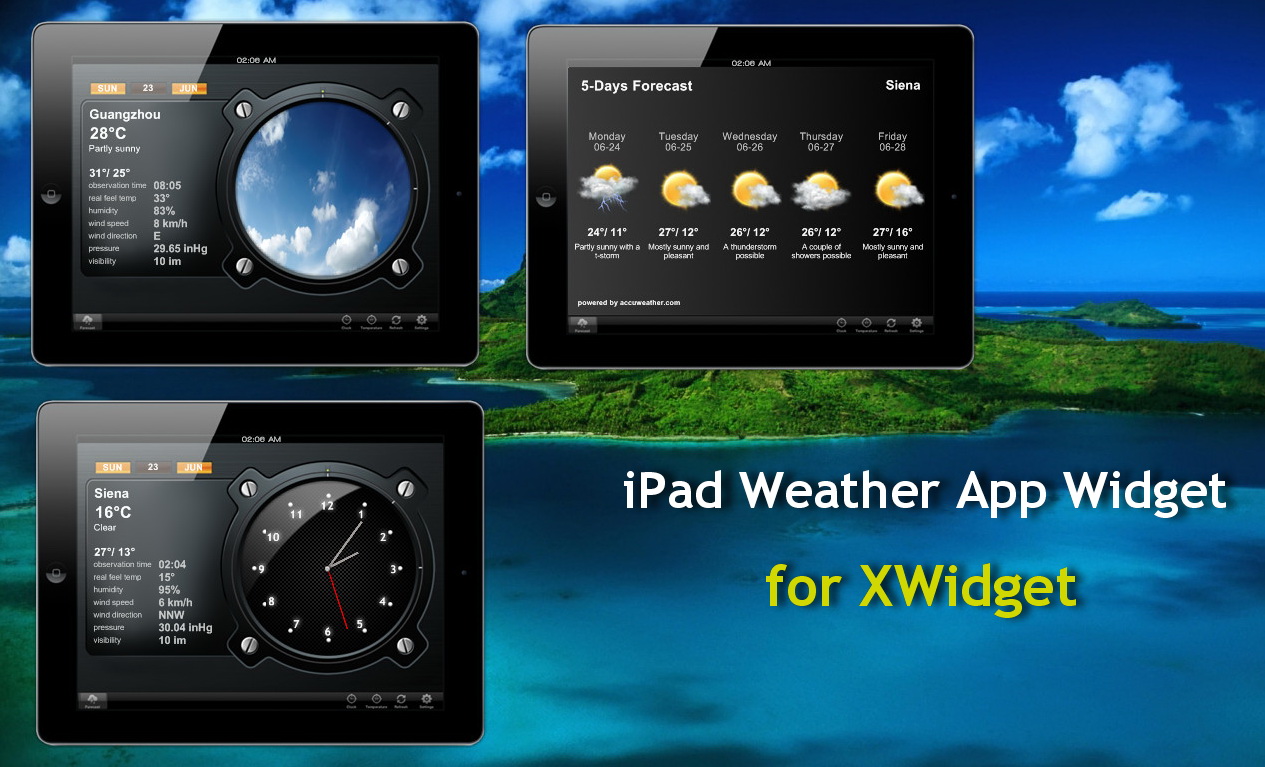 iPad Weather App Widget for xwidget by Jimking on DeviantArt