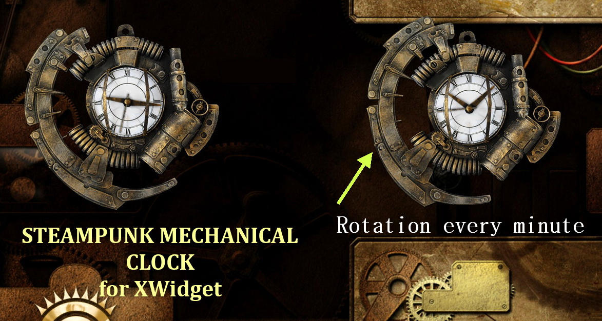Steampunk Mechanical Clock for xwidget by Jimking on DeviantArt