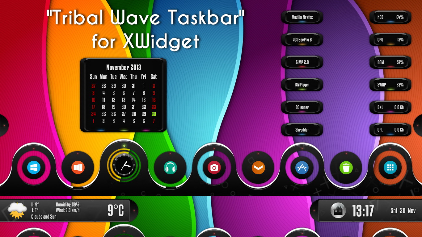 Tribal Wave Taskbar for xwidget by Jimking on DeviantArt
