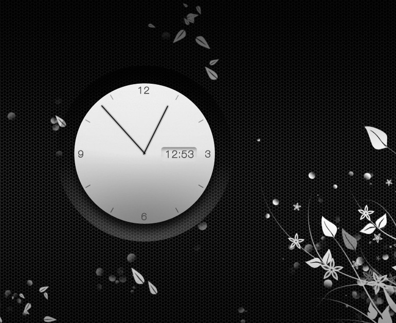 White Analog Clock for xwidget by Jimking on DeviantArt