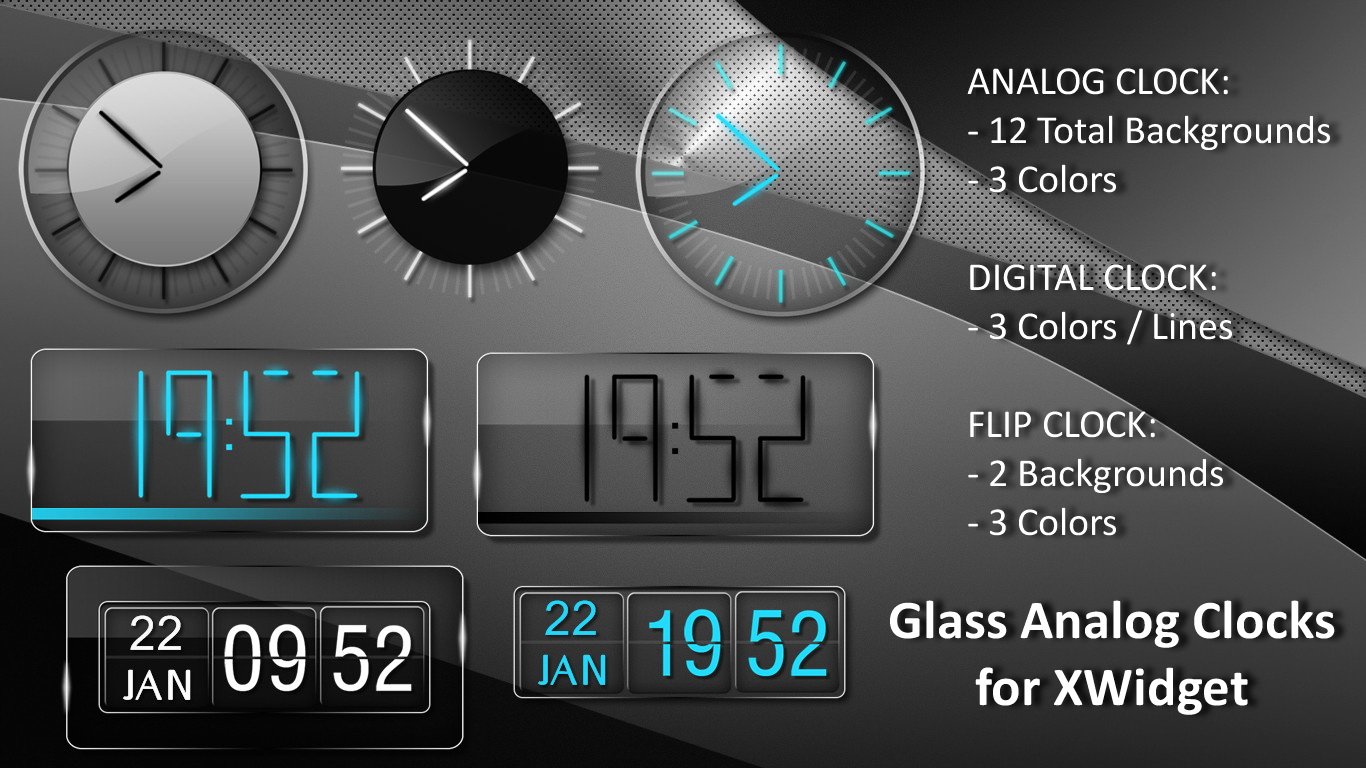 Glass Clock Widgets HD for xwidget (fixed) by Jimking on DeviantArt