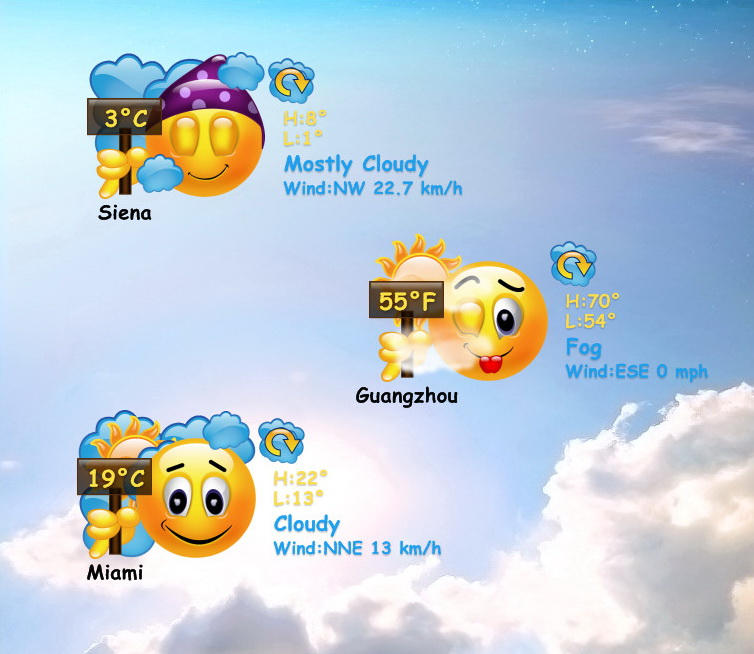 Smiley Weather for xwidget by Jimking on DeviantArt