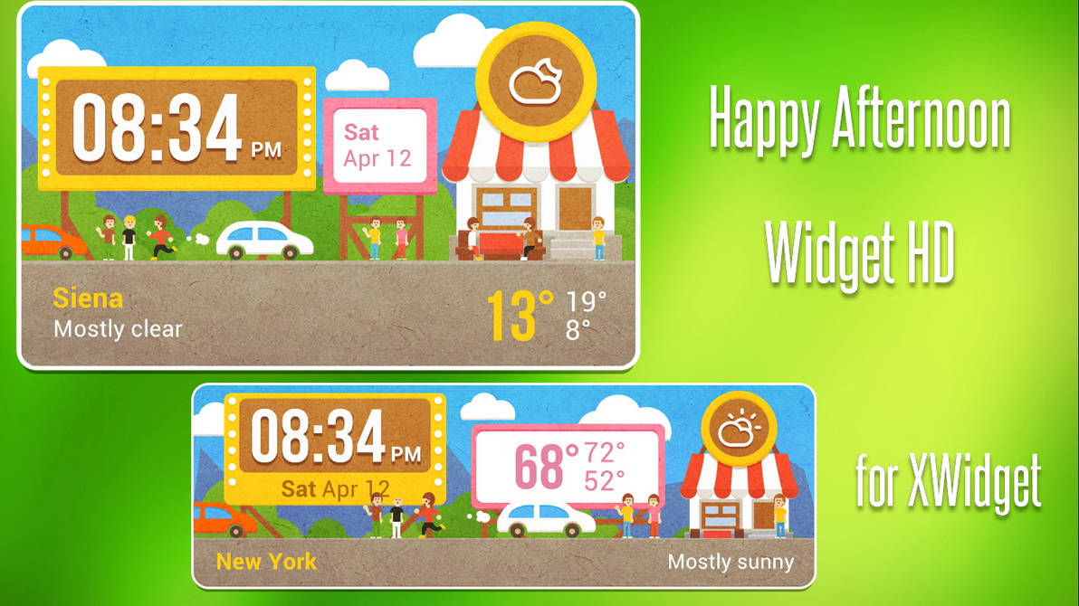 Happy Afternoon Widgets HD for xwidget by Jimking on DeviantArt