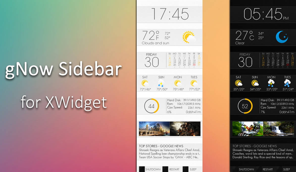 gNow Sidebar for xwidget by Jimking on DeviantArt