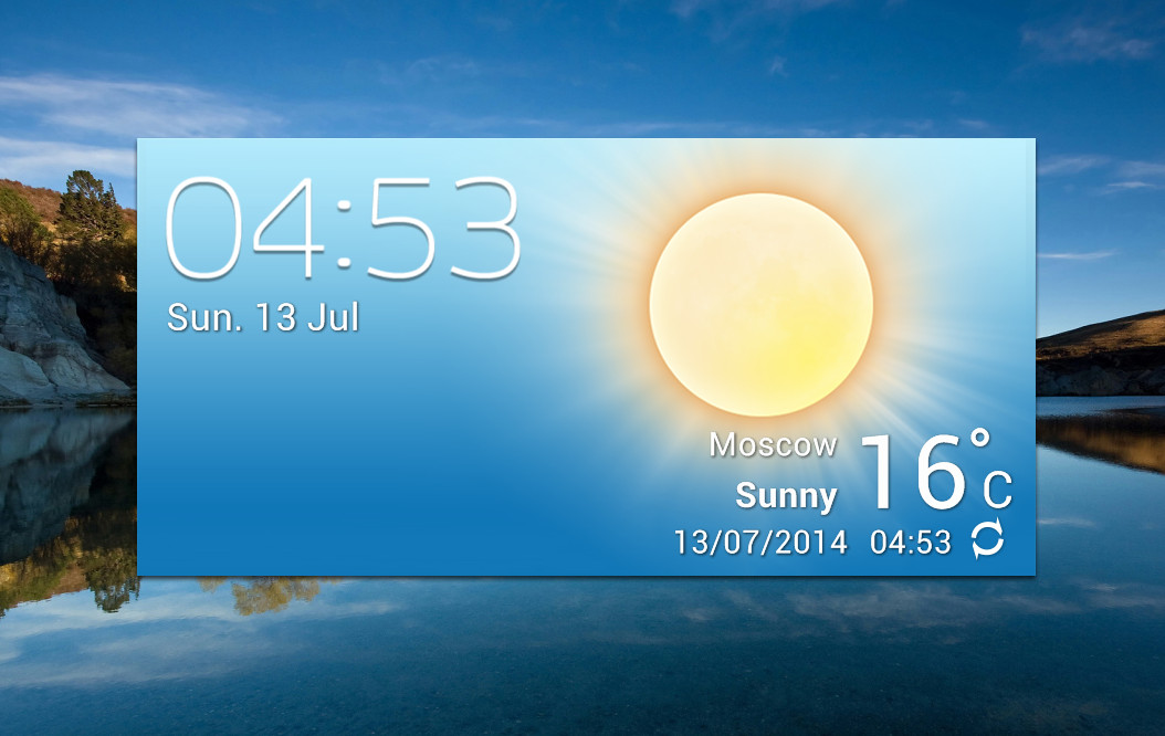 Accuweather Desktop Widget