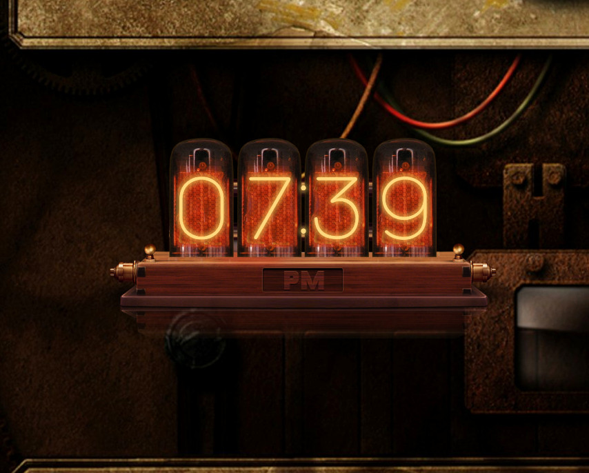 Steampunk Nixie Clock for xwidget by Jimking on DeviantArt