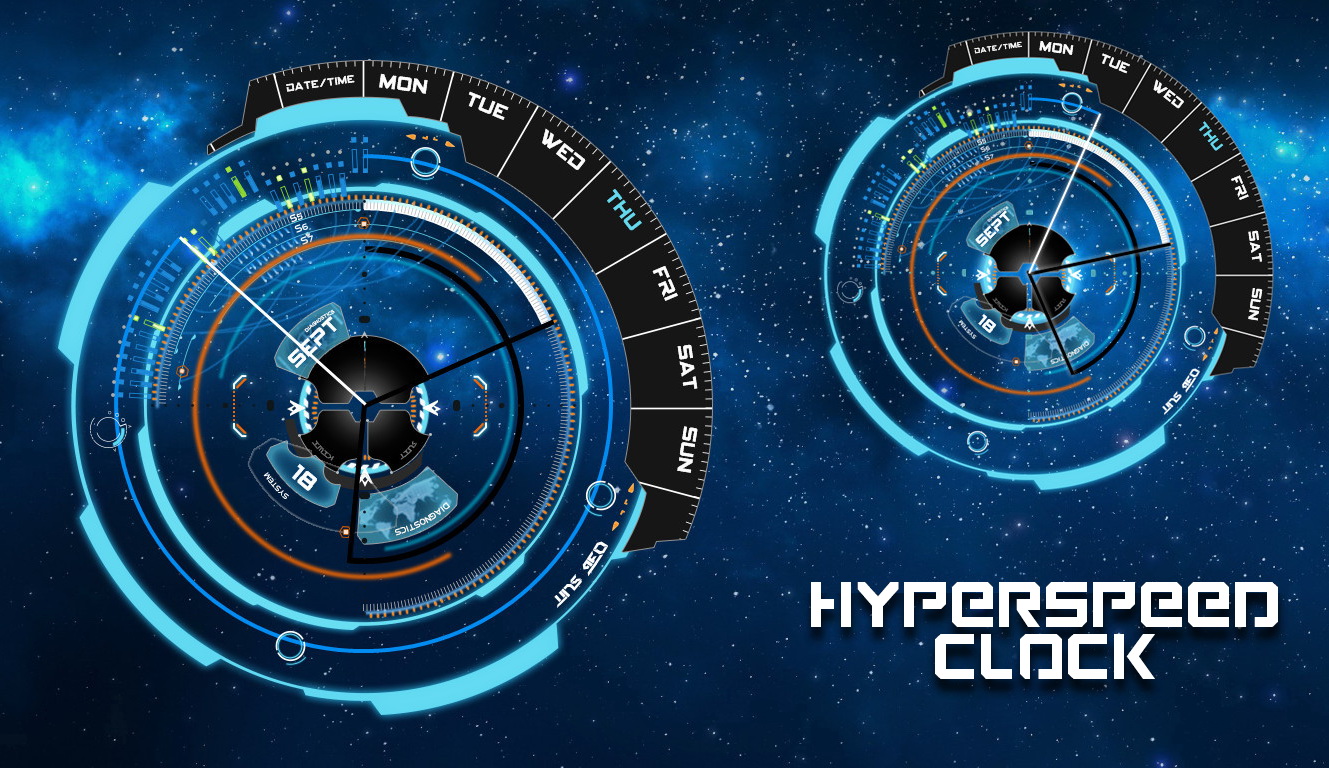 Hyperspeed Clock for xwidget by Jimking on DeviantArt