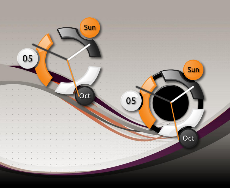 Ubuntu Style Clock for xwidget by Jimking on DeviantArt