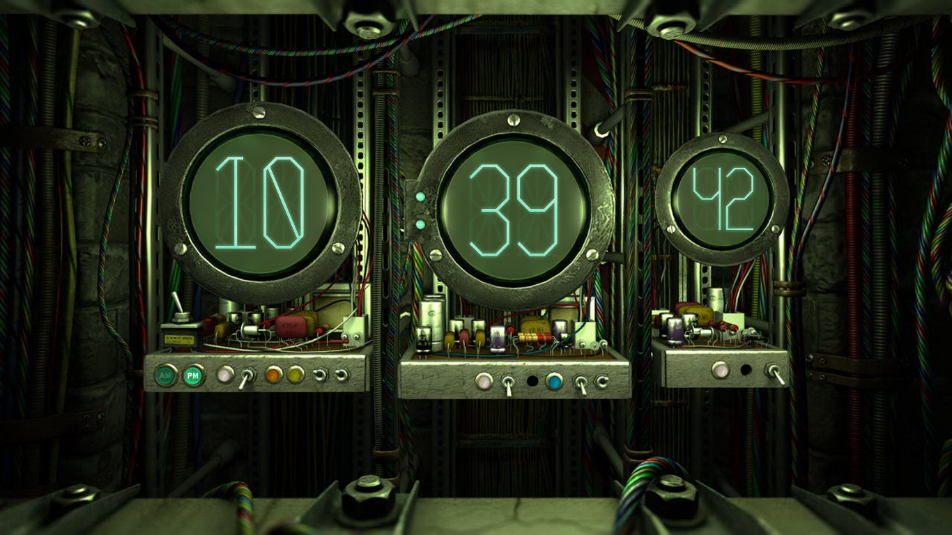 Retro Digital Clock FULL SCREEN for xwidget by Jimking on DeviantArt