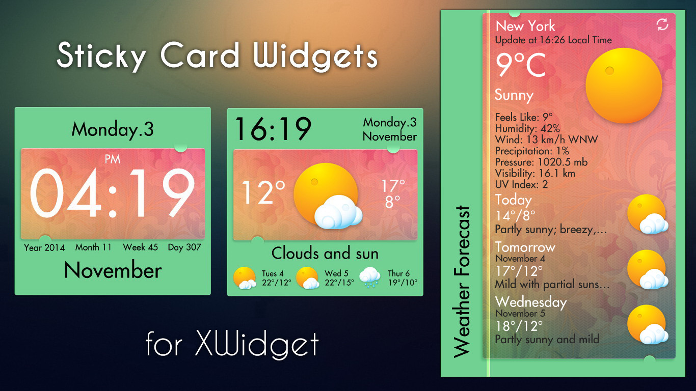 Sticky Card Widgets for xwidget by Jimking on DeviantArt