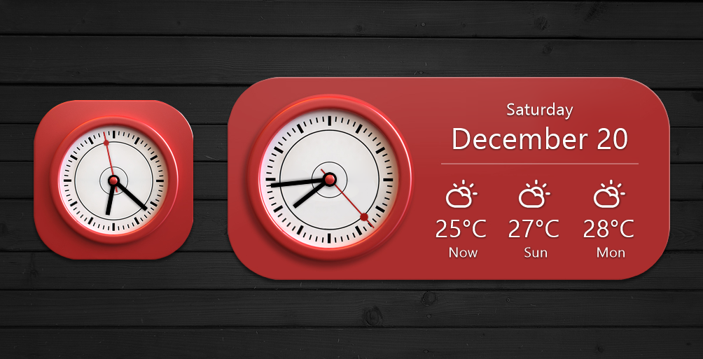 Graceful Clock and Widget for xwidget by Jimking on DeviantArt