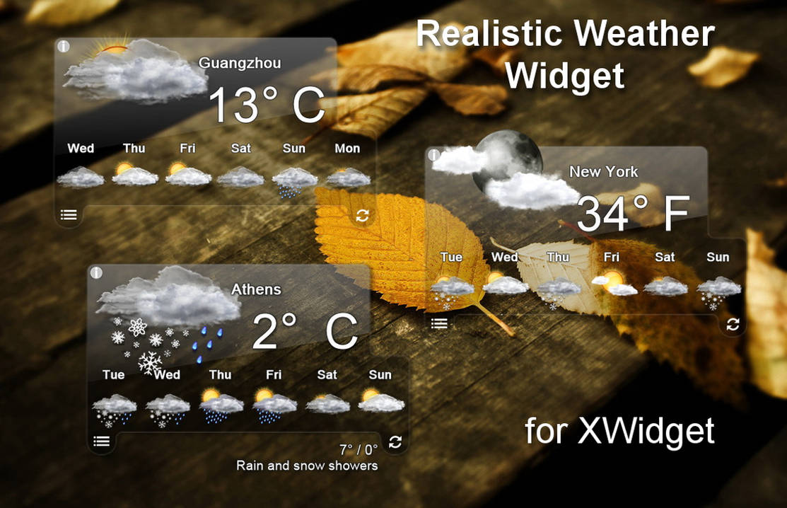 Realistic Weather Widget for xwidget by Jimking on DeviantArt