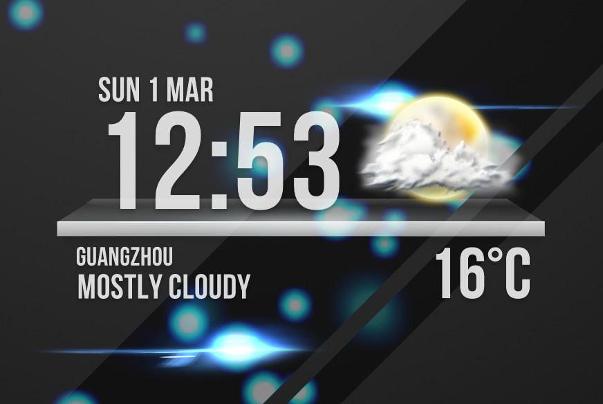 Glass Dock Clock Weather for xwidget by Jimking on DeviantArt