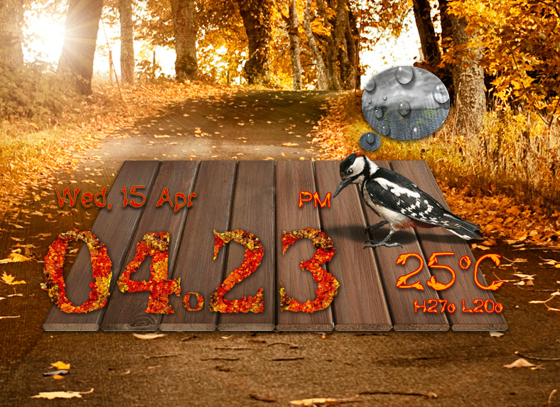 Bird In Autumn 3D Widget for xwidget by Jimking on DeviantArt