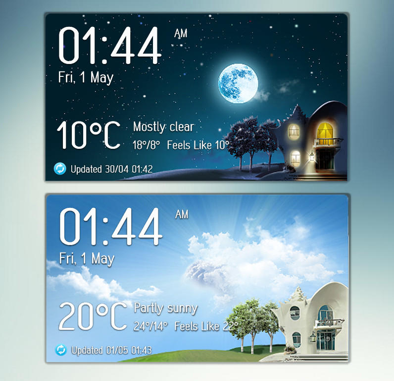 Panorama Clock Weather 2 v1 for xwidget by Jimking on DeviantArt