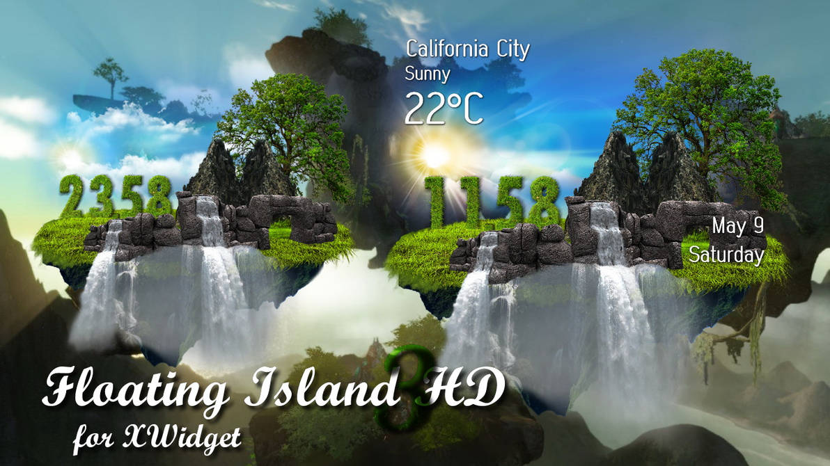 Floating Island Widget 3 HD for xwidget by Jimking on DeviantArt