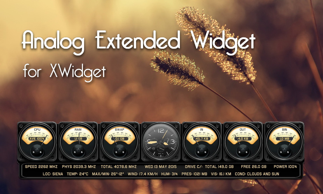 Analog Extended Widget for xwidget by Jimking on DeviantArt