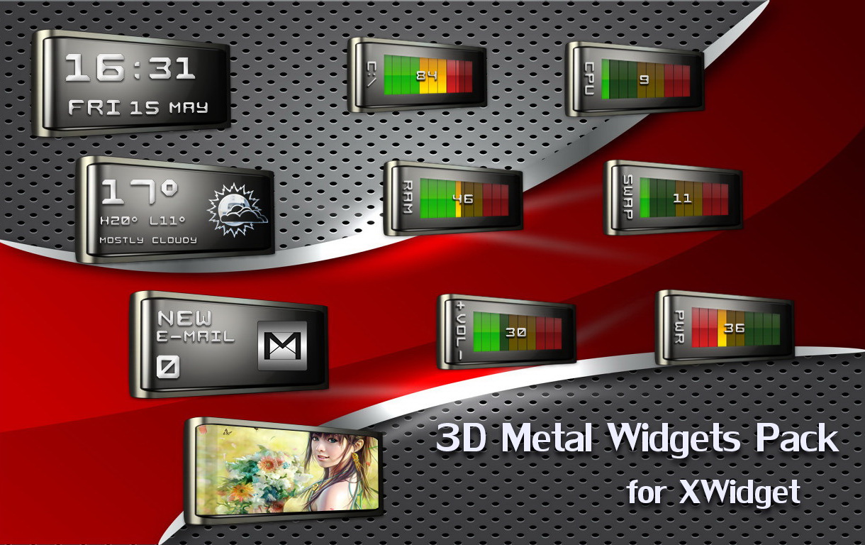 3D Metal Widgets Pack for xwidget by Jimking on DeviantArt