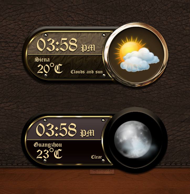 Vintage Weather Clock 2 for xwidget by Jimking on DeviantArt