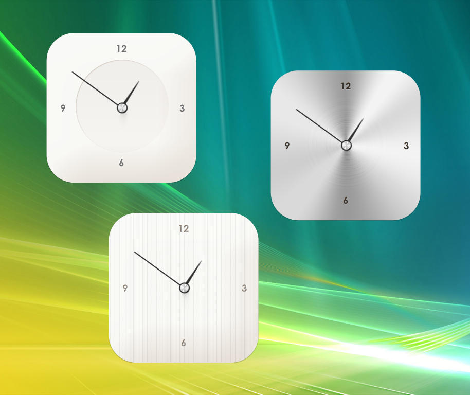 Clean White Analog Clock 2 EX for xwidget by Jimking on DeviantArt