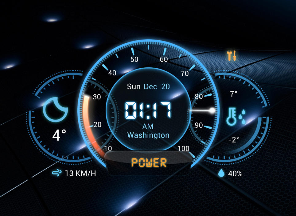 Futuristic Car Dashboard Widget for xwidget by Jimking on DeviantArt