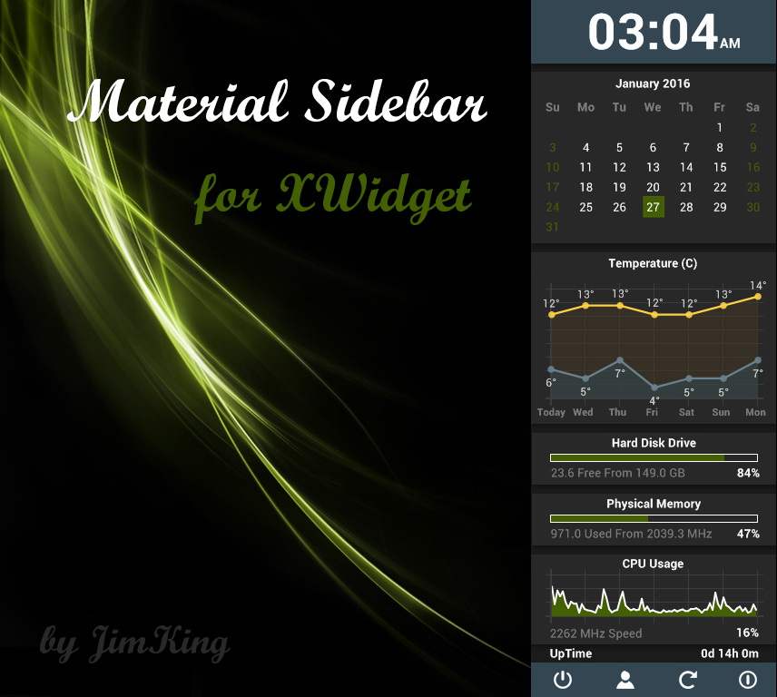 Material Sidebar for xwidget by Jimking on DeviantArt