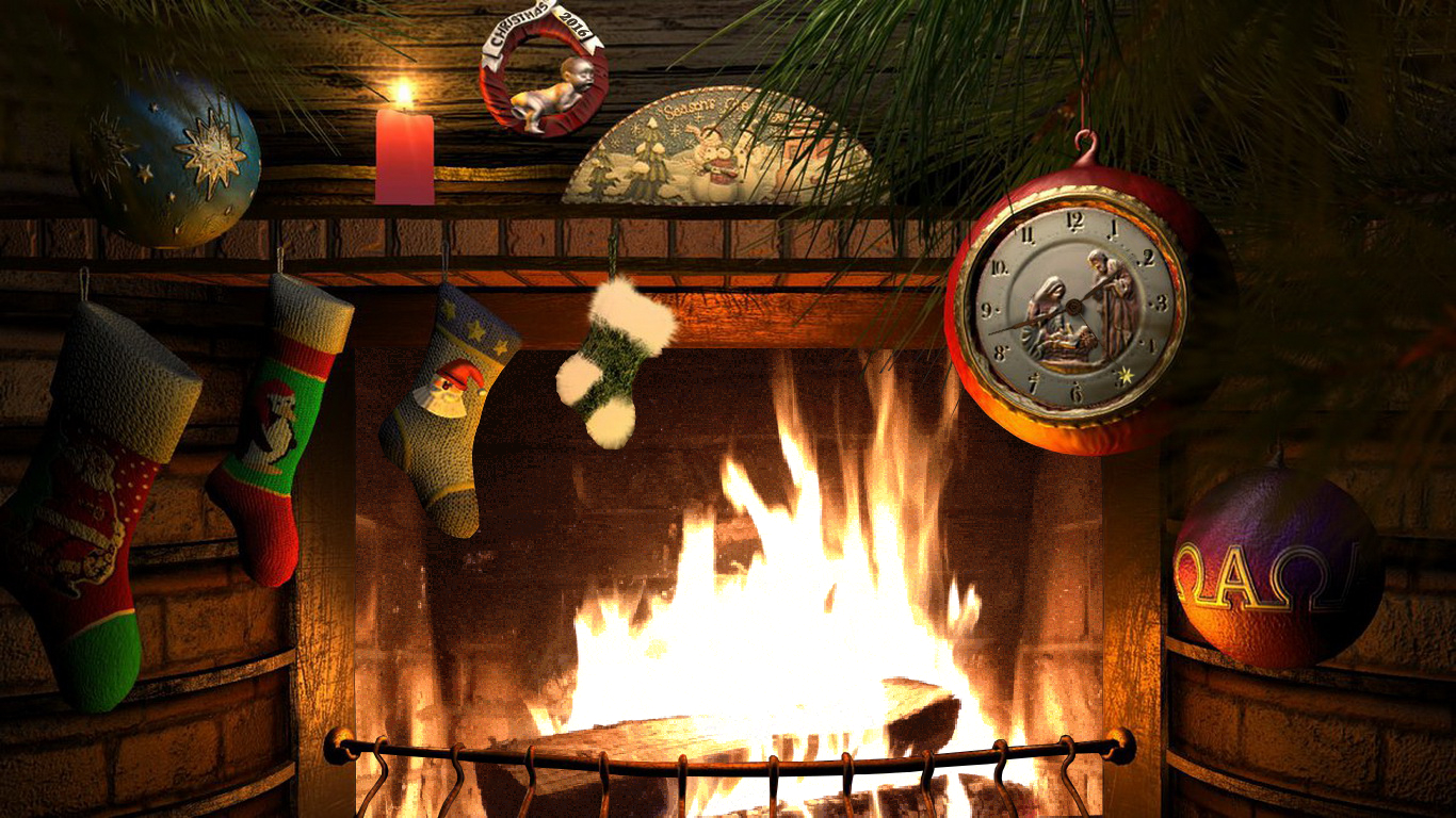 Fireside Christmas FULL SCREEN (animated) by Jimking on DeviantArt