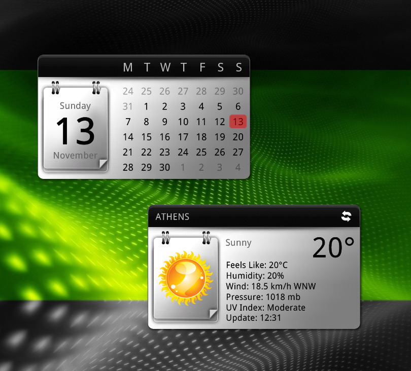 Metallic Calendar (flip) for xwidget by Jimking on DeviantArt