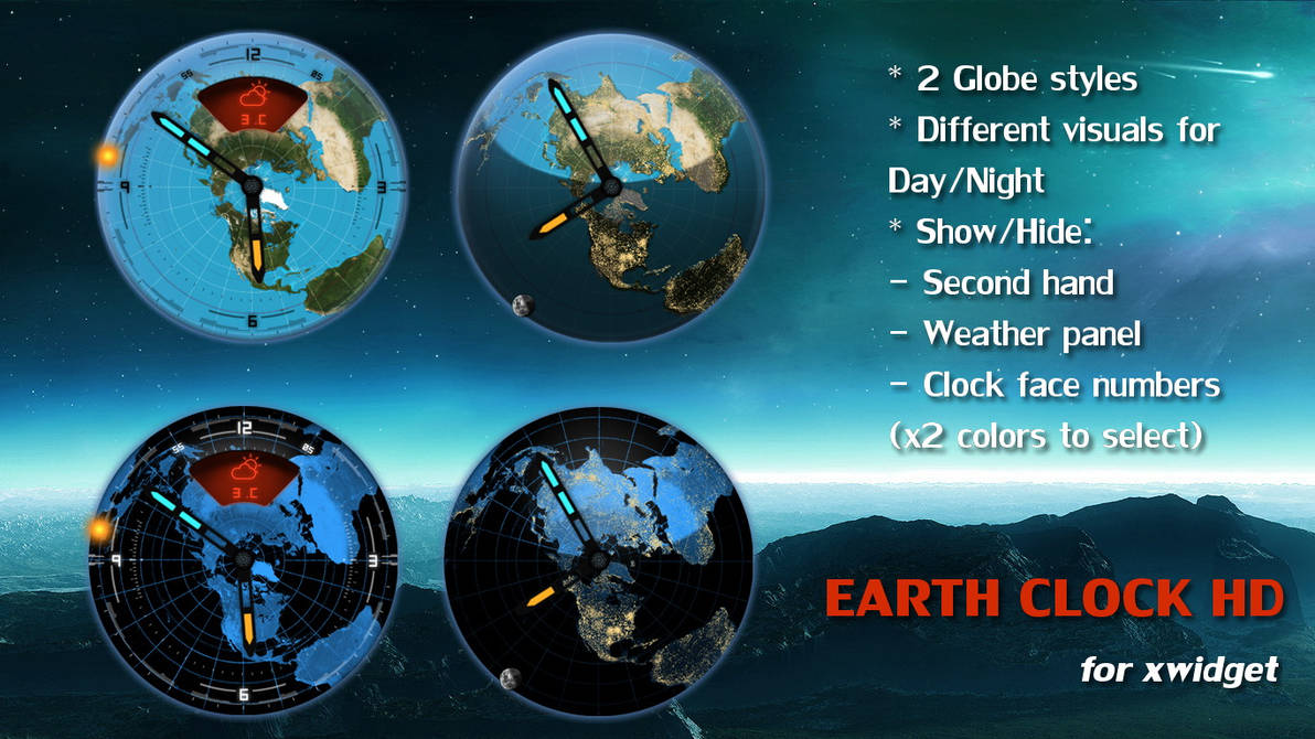 EARTH CLOCK for xwidget by Jimking on DeviantArt