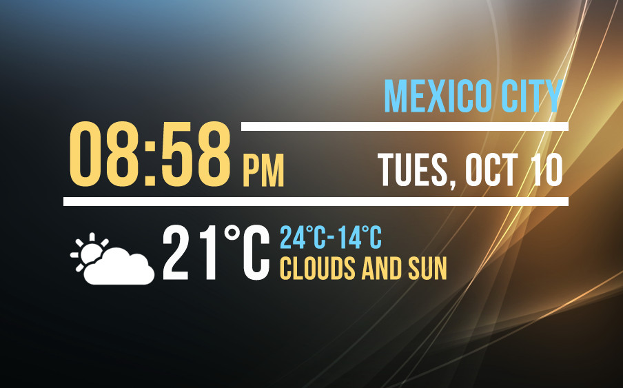 Linear Weather Clock for xwidget by Jimking on DeviantArt