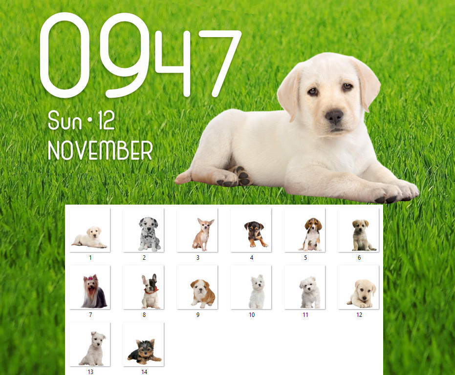 Cute Puppies Clock for xwidget by Jimking on DeviantArt