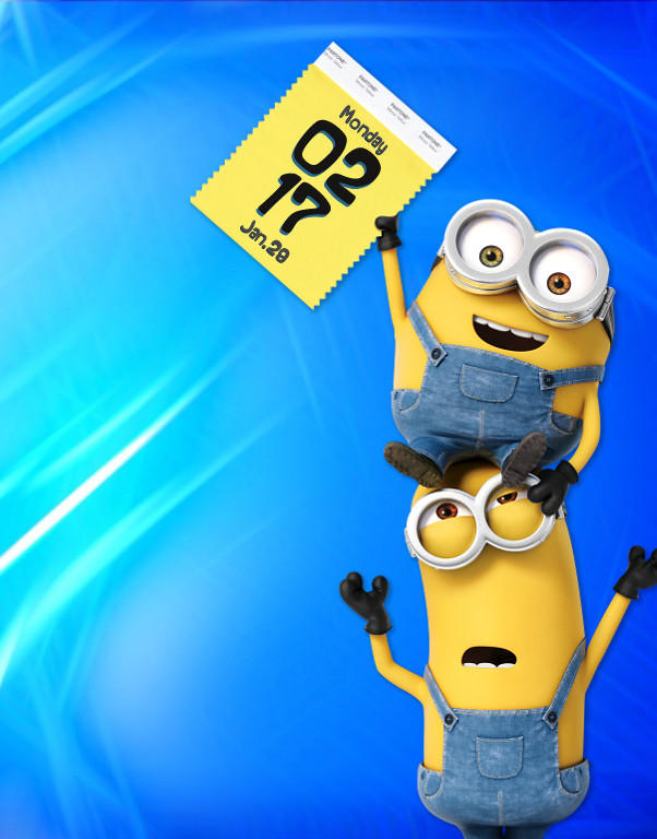 Happy Minions Clock for xwidget by Jimking on DeviantArt