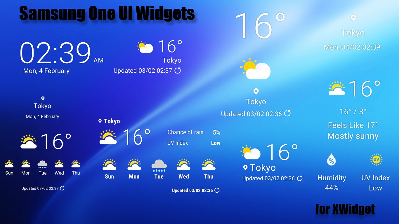 Samsung One UI Widgets for xwidget by Jimking on DeviantArt