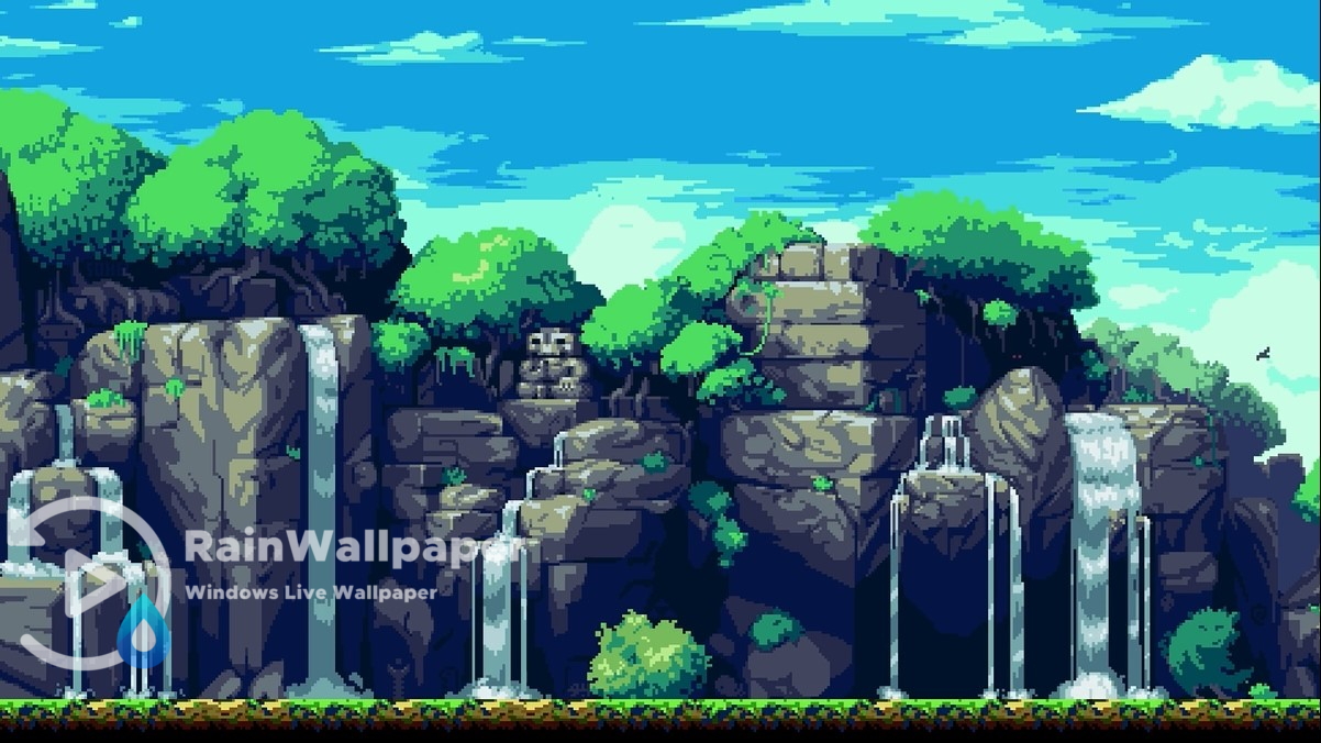 Pixel Waterfall by Jimking on DeviantArt