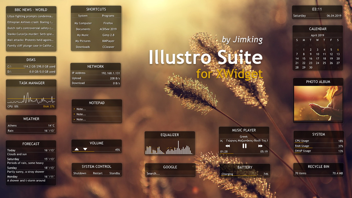Illustro Suite for xwidget by Jimking on DeviantArt