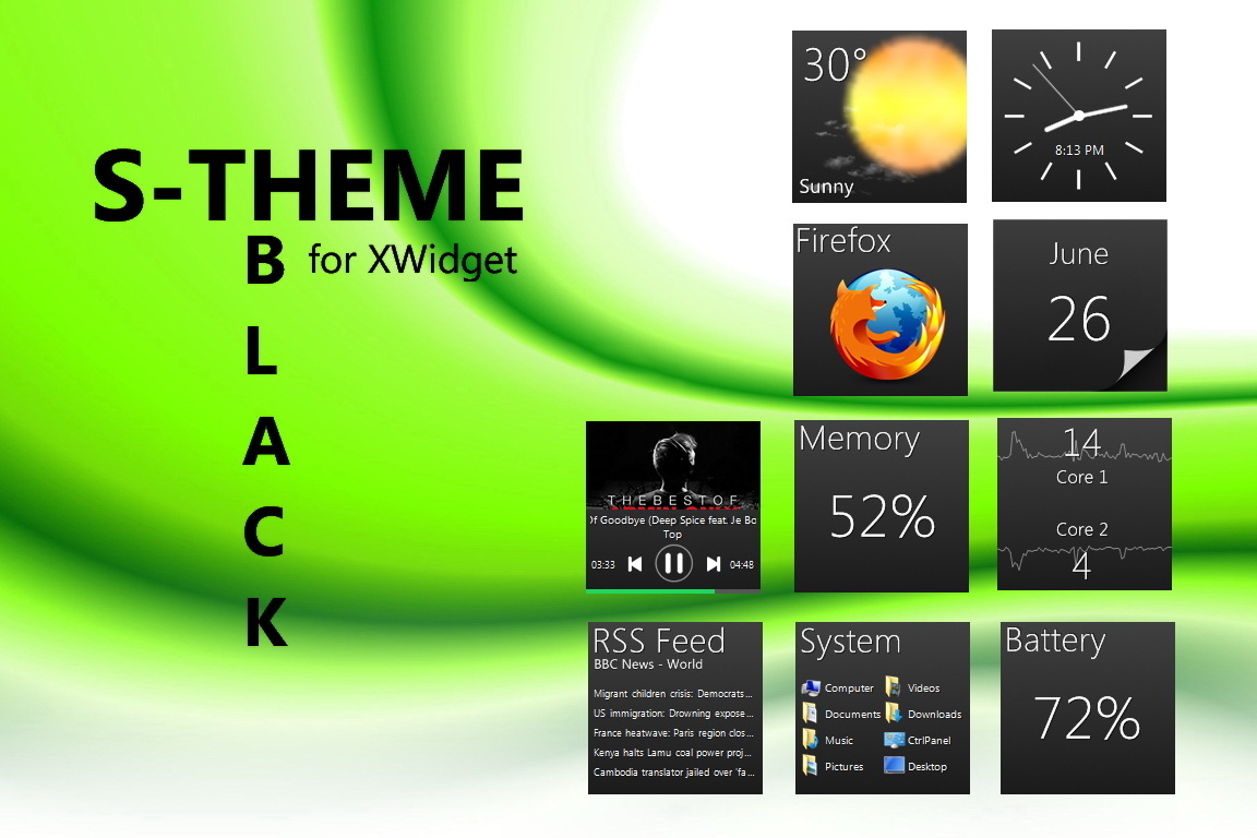 S-Theme Black for xwidget by Jimking on DeviantArt